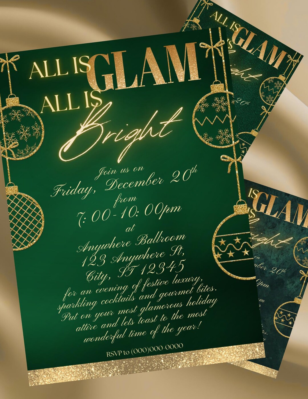 Elegant Christmas Party Elegant Holiday Invitation - Etsy