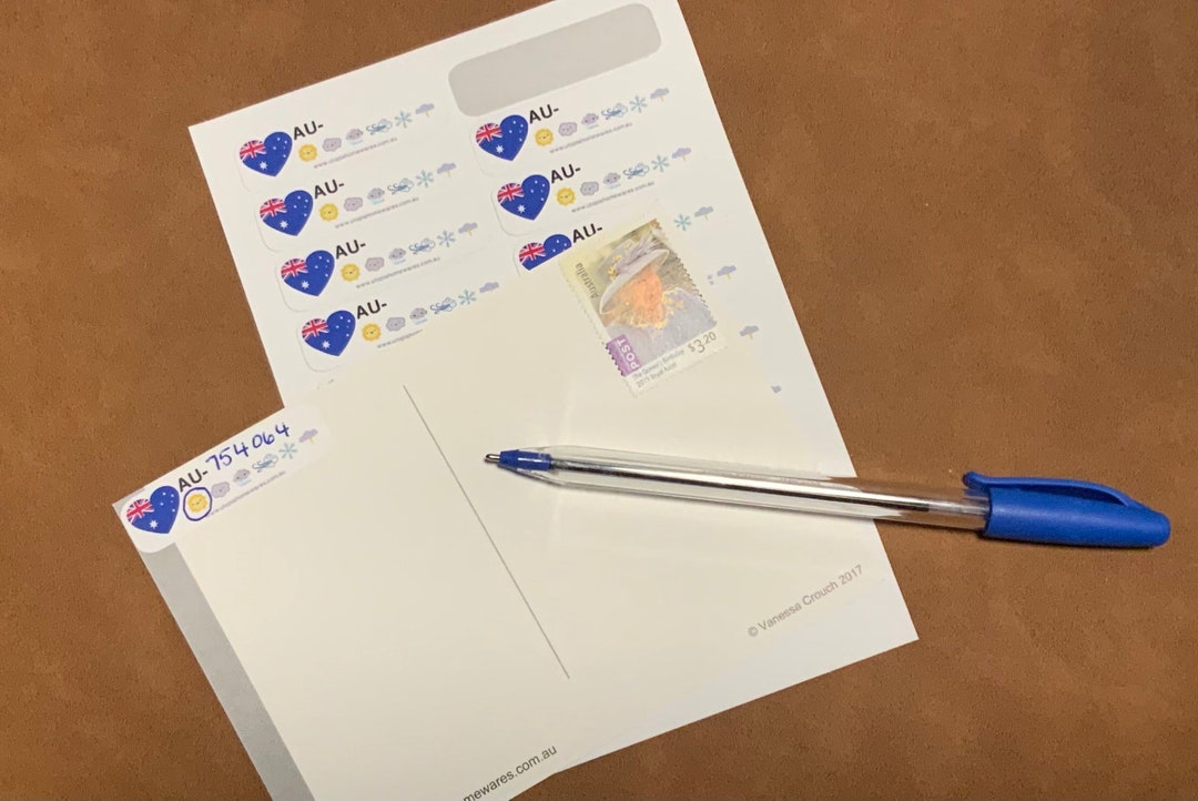 Postcrossing ID Stickers With Weather - Au, Ch, De,fi,gb, Nl, Ru, Tw ...