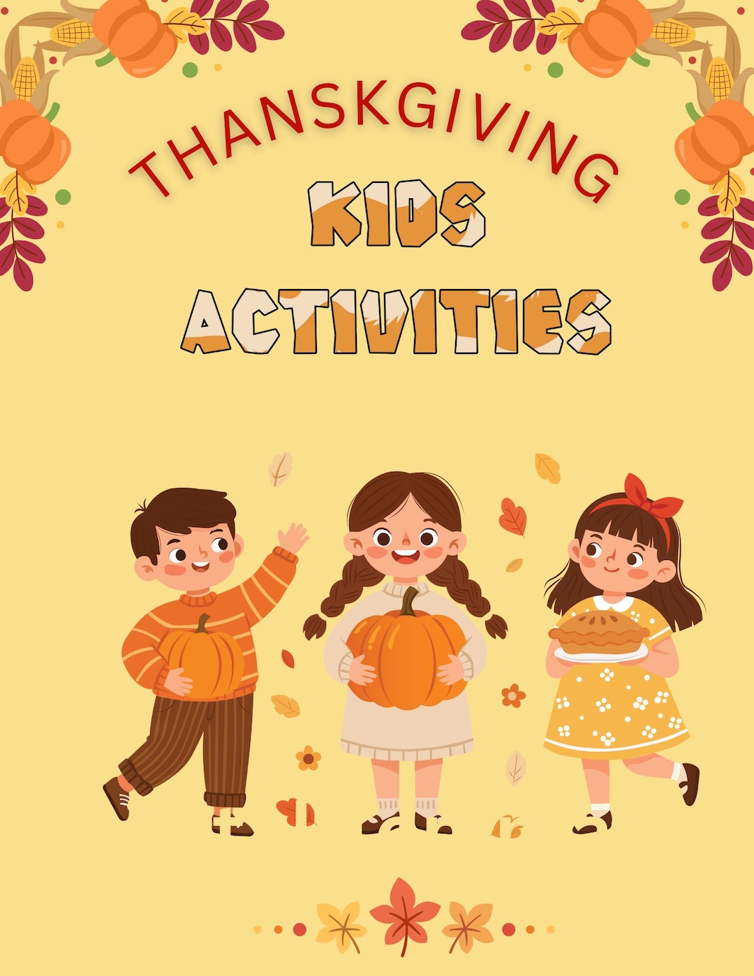 Printable Thanksgiving Kids Activities - Etsy