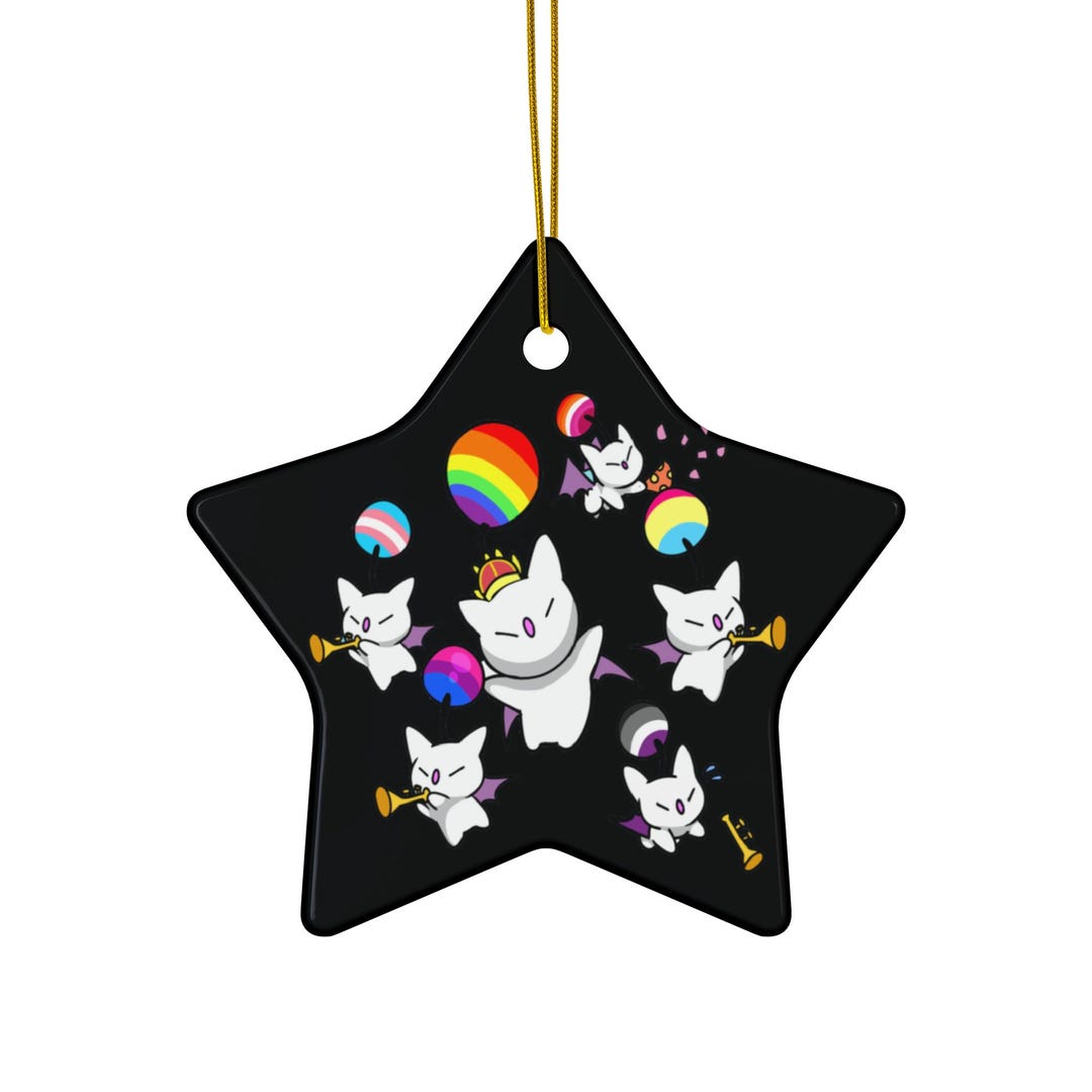 Final Fantasy 9 Moogle Ceramic Christmas Ornament, Gamer Gift - Etsy
