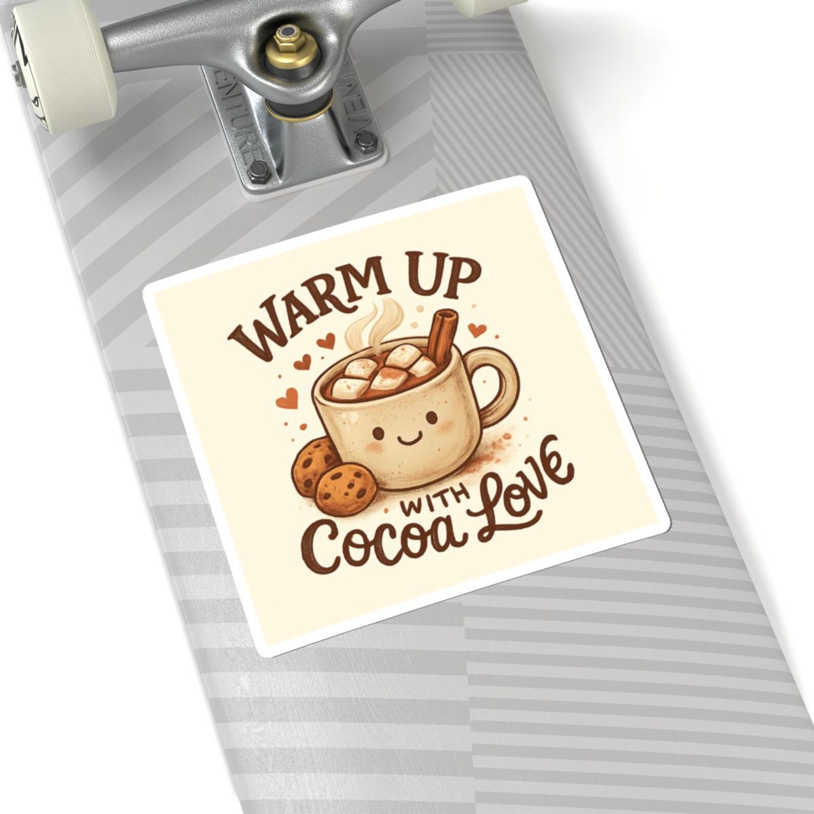 Warm up With Cocoa Love Sticker | Hot Chocolate Cute Mug Kiss-cut - Etsy
