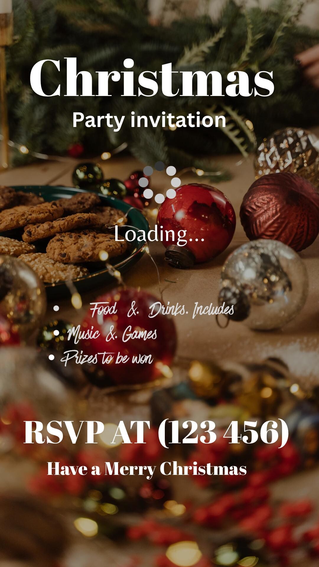 Editable Christmas Party Invitation Template (digital Download) - Etsy