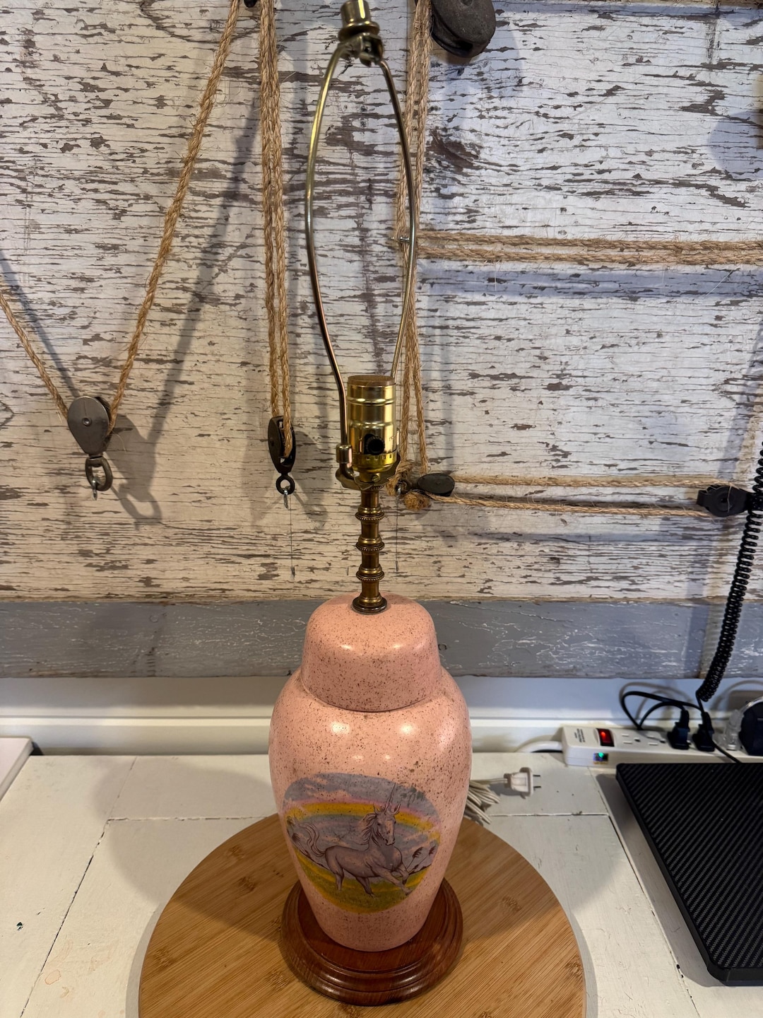 Retro MCM Pink Unicorn Table Lamp - Etsy