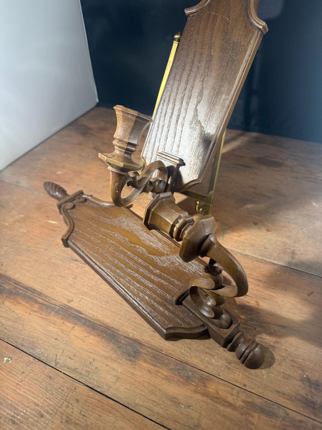 Pair of Wood Look Plastic Wall Sconces - Etsy