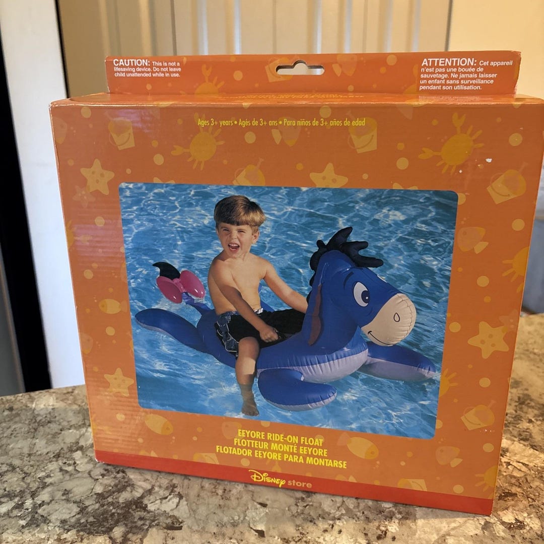 Disney Store Eeyore Inflatable Ride on Pool Toy Float Winnie the Pooh ...