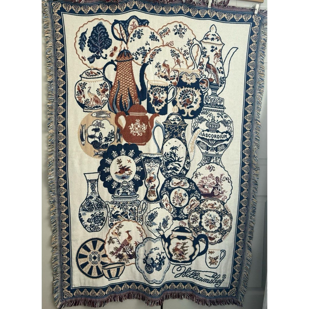 Colonial Williamsburg Goodwin Weavers Floral Teapot Decorative Throw ...