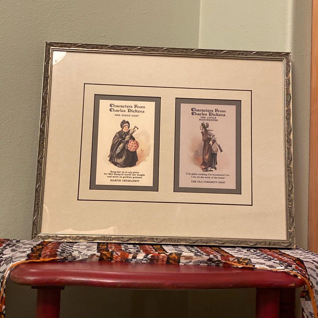 Vintage Framed Charles Dickens Prints | 1930s Literary Art - Etsy