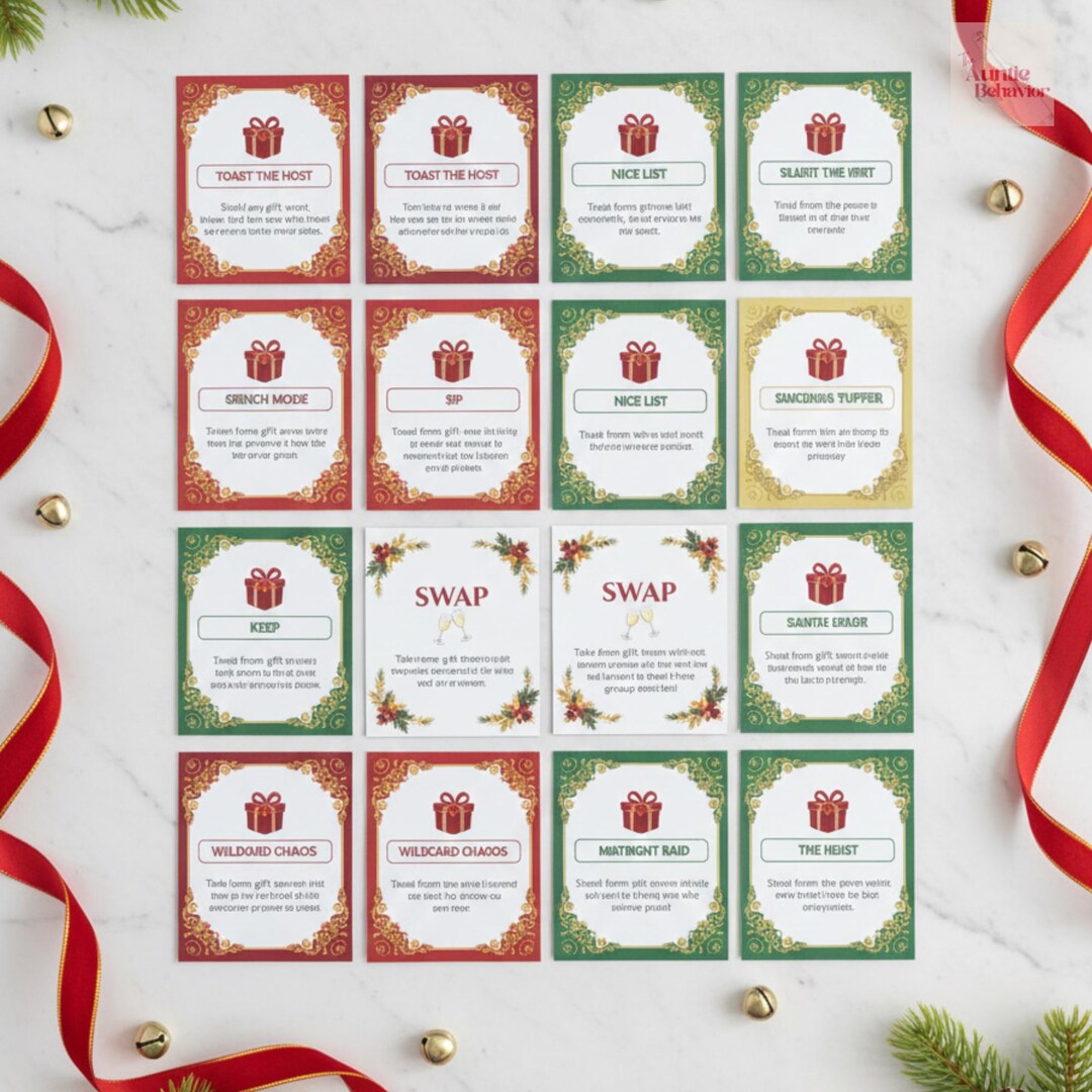 Funny Christmas Gift Exchange Card Game (printable) - Etsy