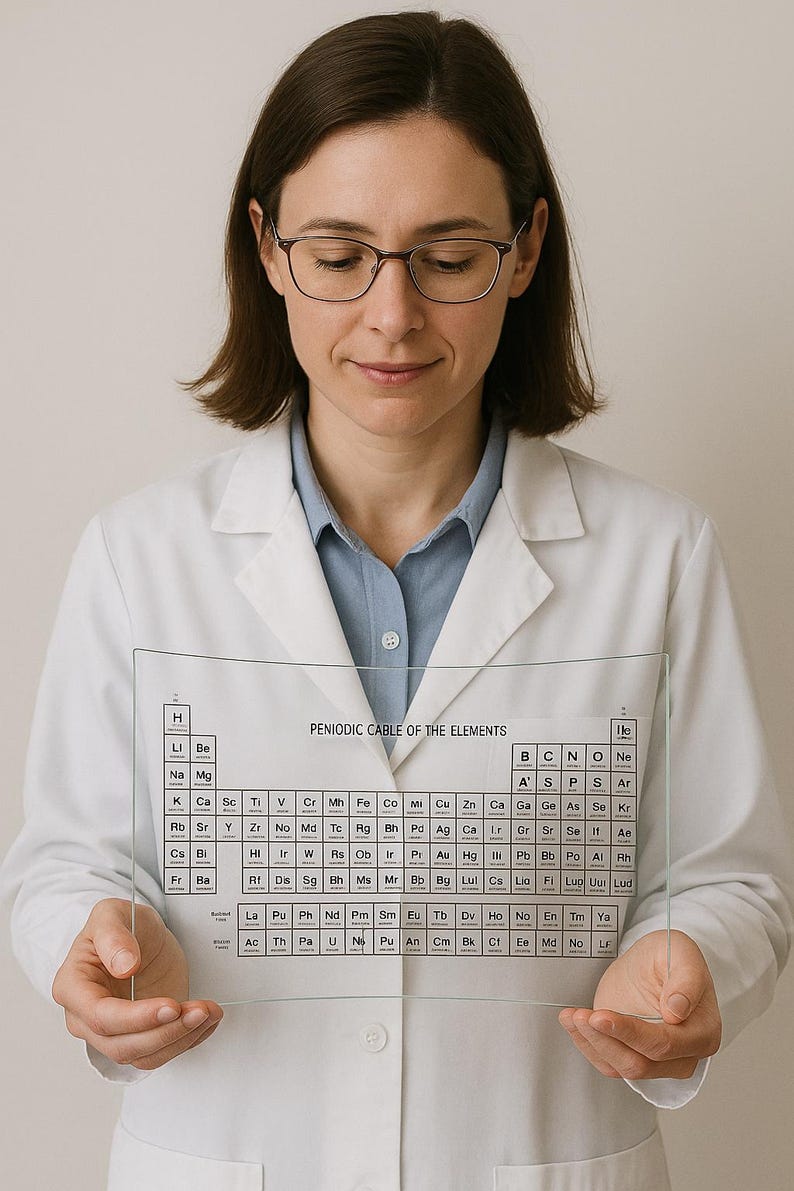Periodic Table Curved Glass Plaque – Science Teacher Gift – Chemistry ...