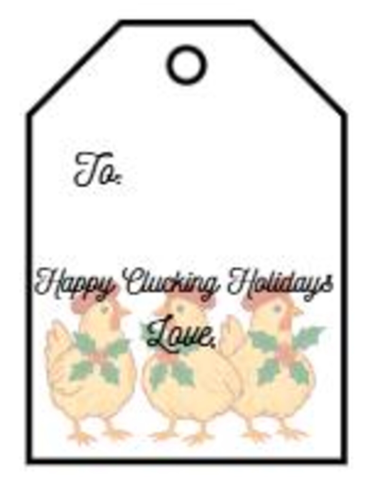 Farm Animal Christmas Gift Tags - Etsy