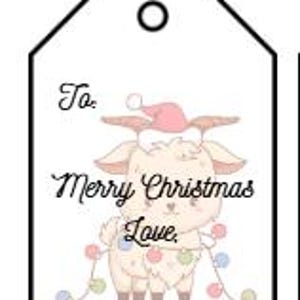 Farm Animal Christmas Gift Tags - Etsy