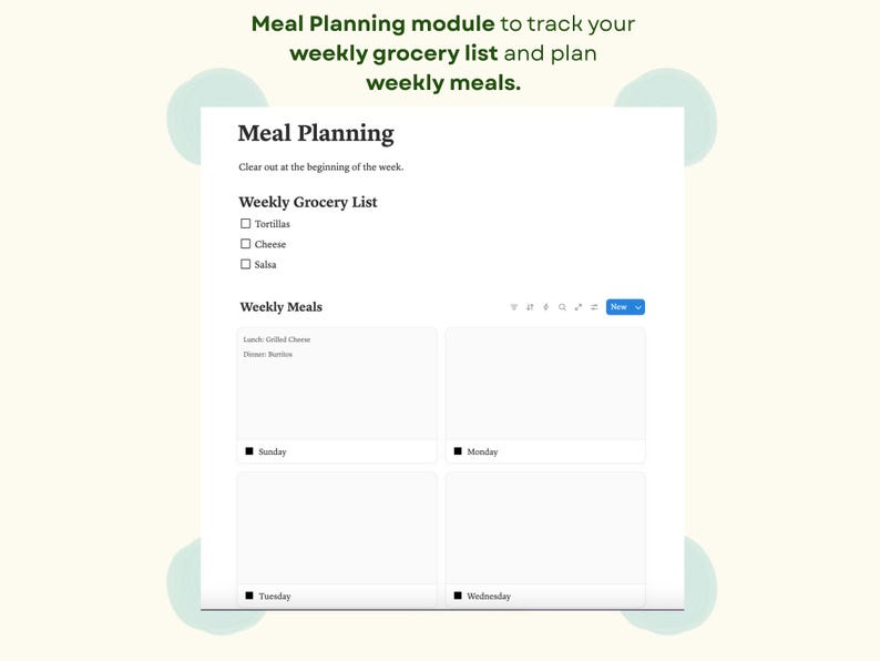 Simple Digital Planner 2026 Notion Template: Task Manager, Notion Meal ...