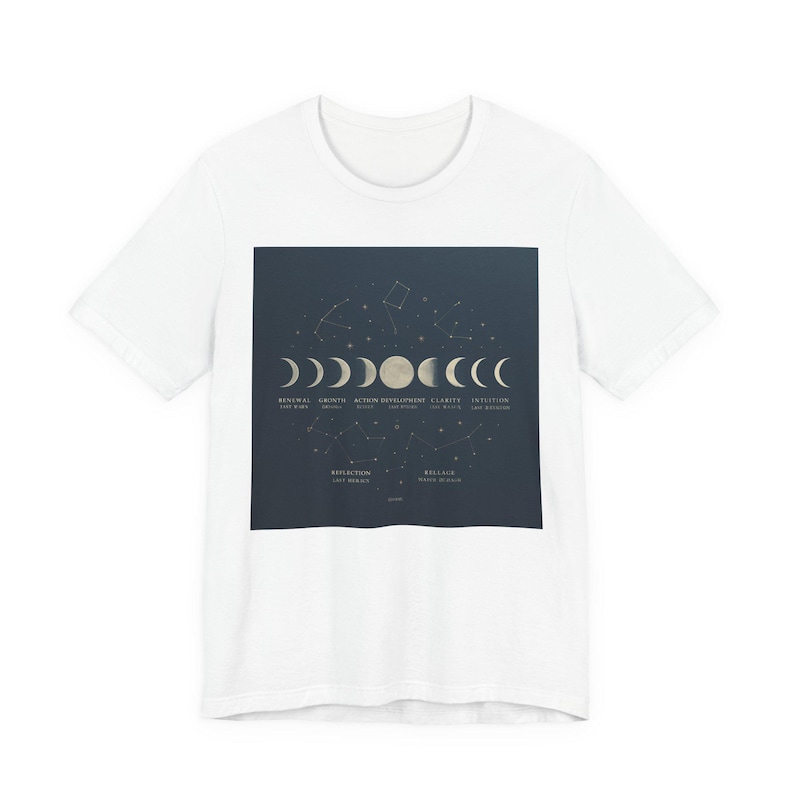 Lunar Phases Diagram Moon Phase Chart Tee | Moon Phases T-shirt - Etsy