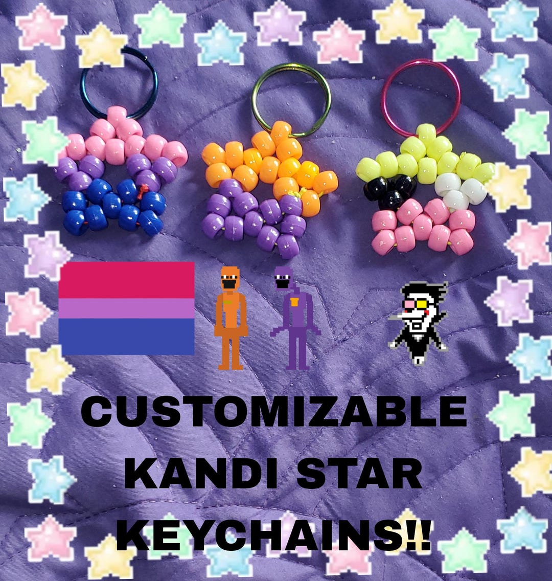 Customizable Kandi Keychain!! - Etsy