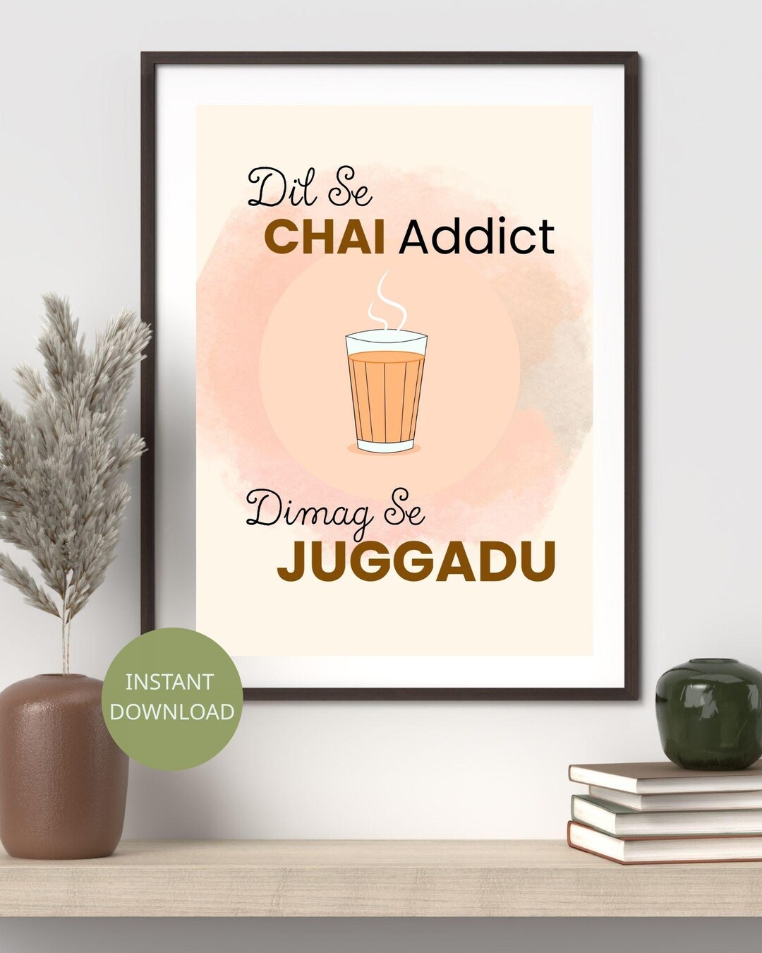 Chai Time Printable | Indian Kitchen Decor | Digital Print | Desi ...