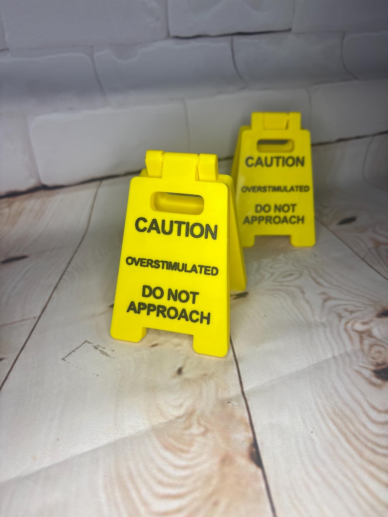 Funny Overstimulated Desk Sign | Caution: Do Not Approach - Etsy