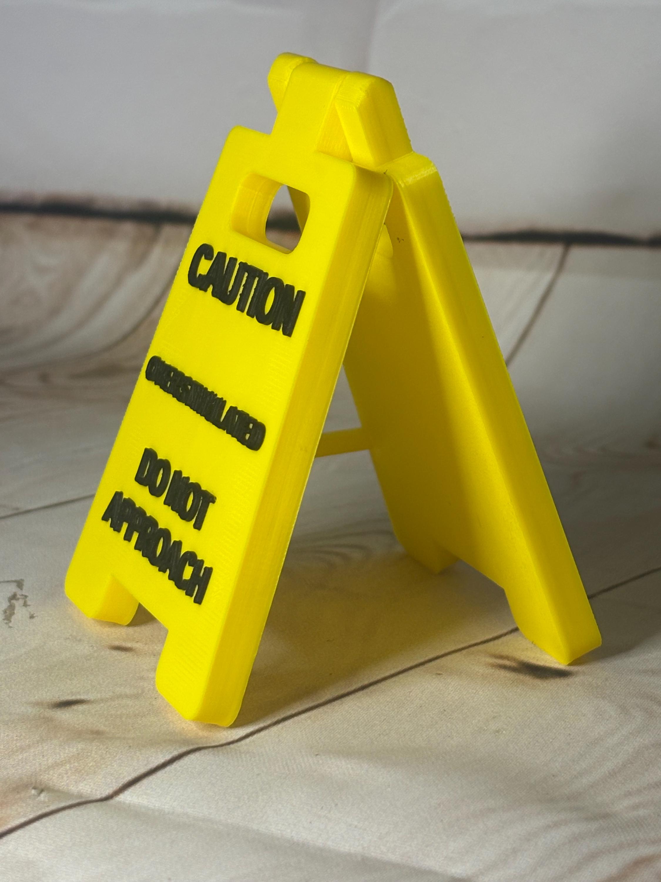 Funny Overstimulated Desk Sign | Caution: Do Not Approach - Etsy