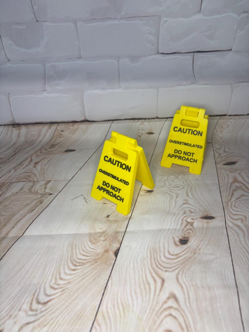 Funny Overstimulated Desk Sign | Caution: Do Not Approach - Etsy