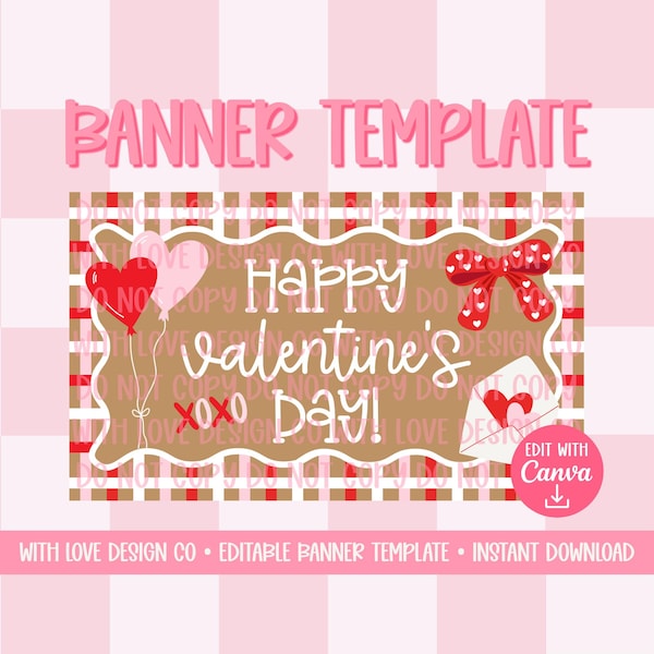Happy Valentine Day Banners - Etsy