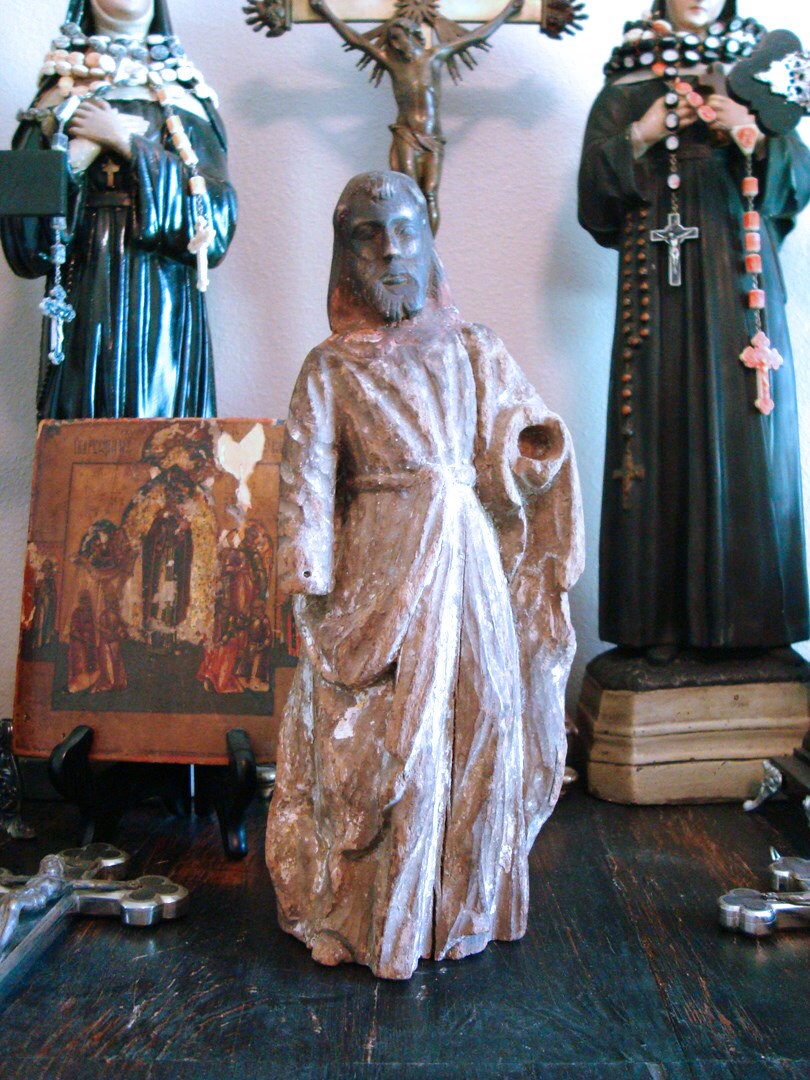 Antique Colonial Santos Statue, 19th Century, Carved Wood - Etsy