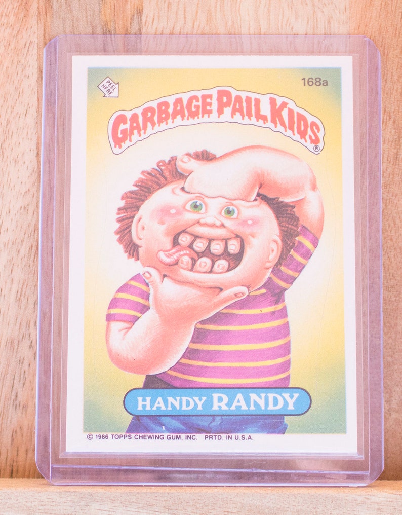 1986 Garbage Pail Kids Card, Handy Randy, 5th Series 168a, Lot 36, Mint ...