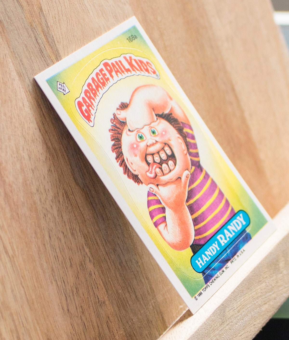 1986 Garbage Pail Kids Card, Handy Randy, 5th Series 168a, Lot 36, Mint ...