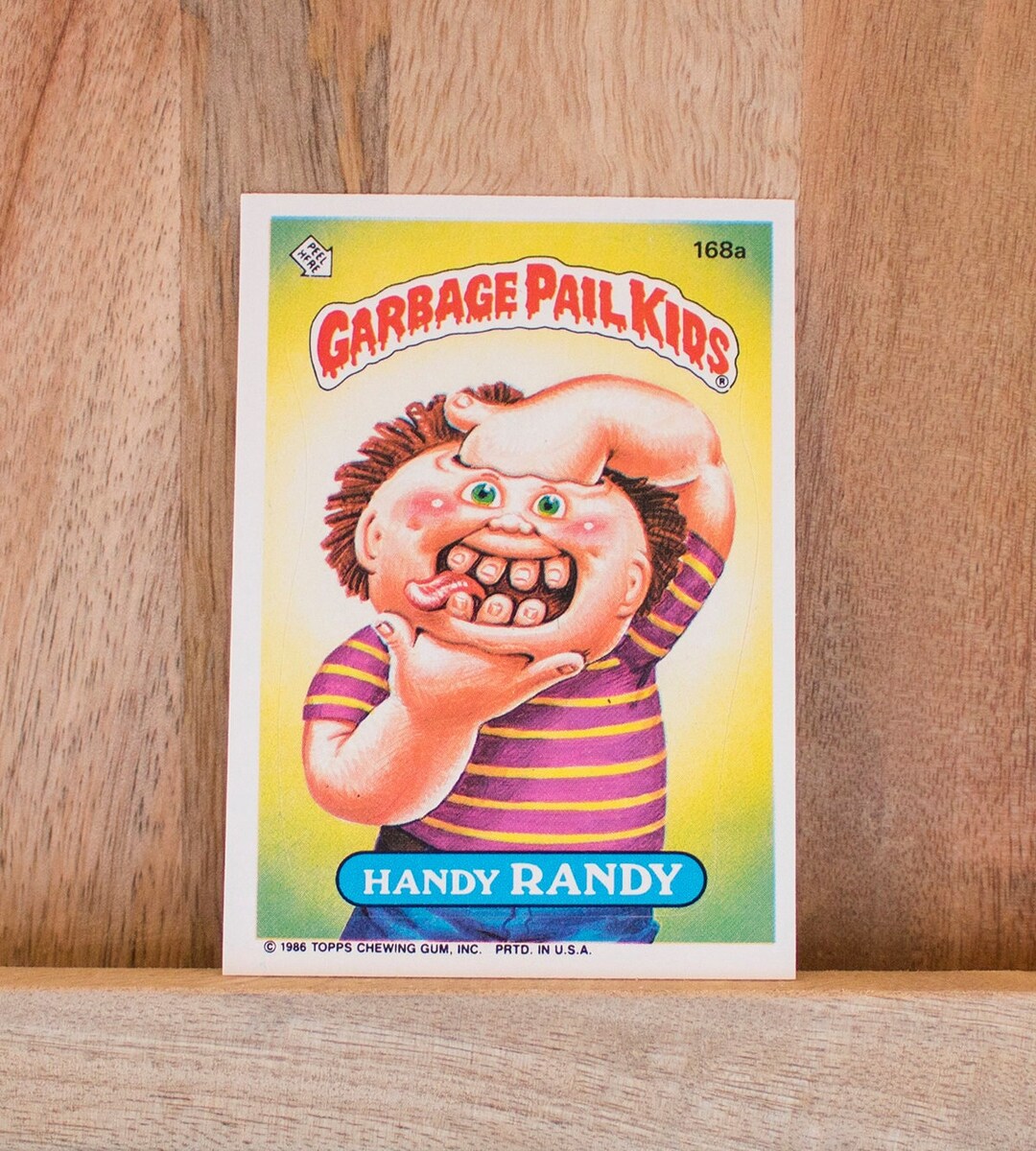 1986 Garbage Pail Kids Card, Handy Randy, 5th Series 168a, Lot 36, Mint ...
