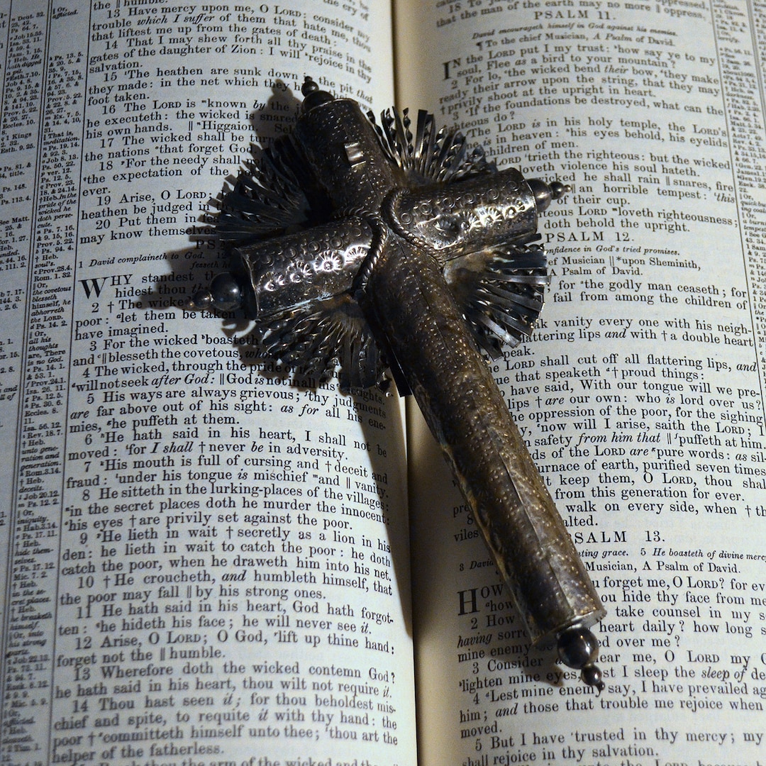 Vintage Sterling Silver Cross 1800's - Etsy