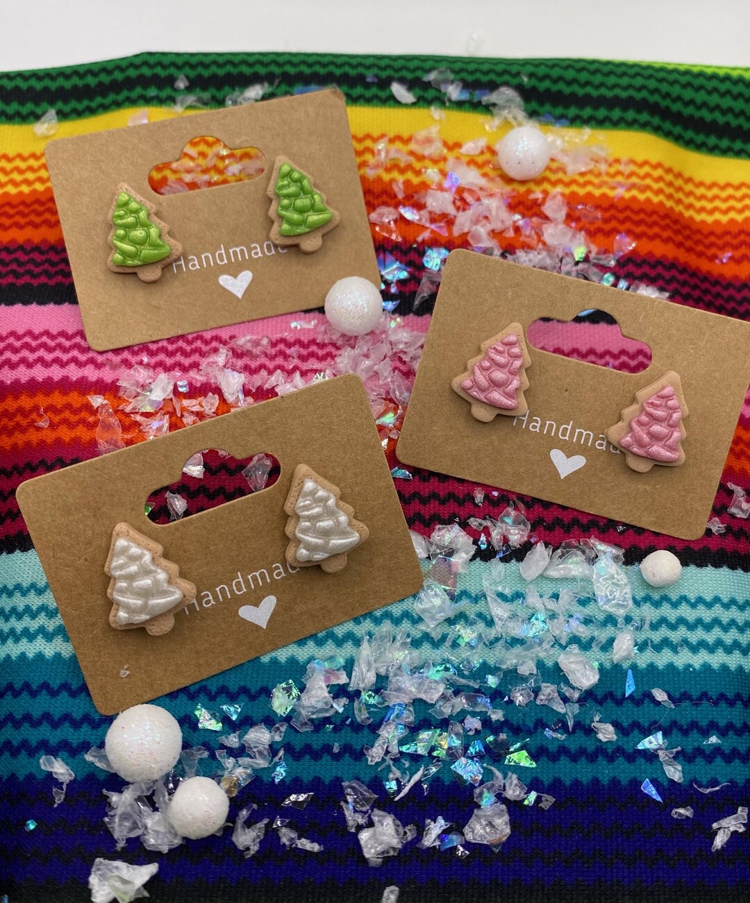 Handmade Polymer Clay Concha Christmas Trees - Pan Dulce - Mexican ...
