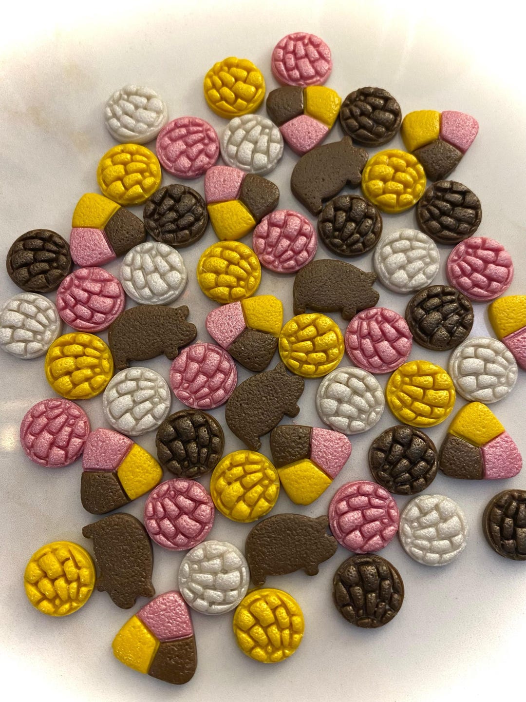 Mini Mexican Pastry Earrings - Conchas - Marranitos (pigs) - Tri-color ...
