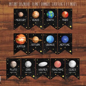Printable Space Banner, Space Theme Party, Planet Banner, Space Theme ...