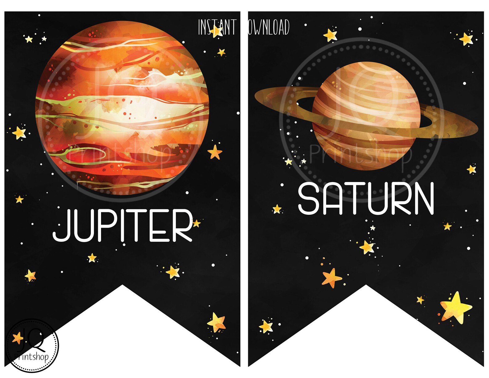 Printable Space Banner Space Theme Party Planet Banner | Etsy