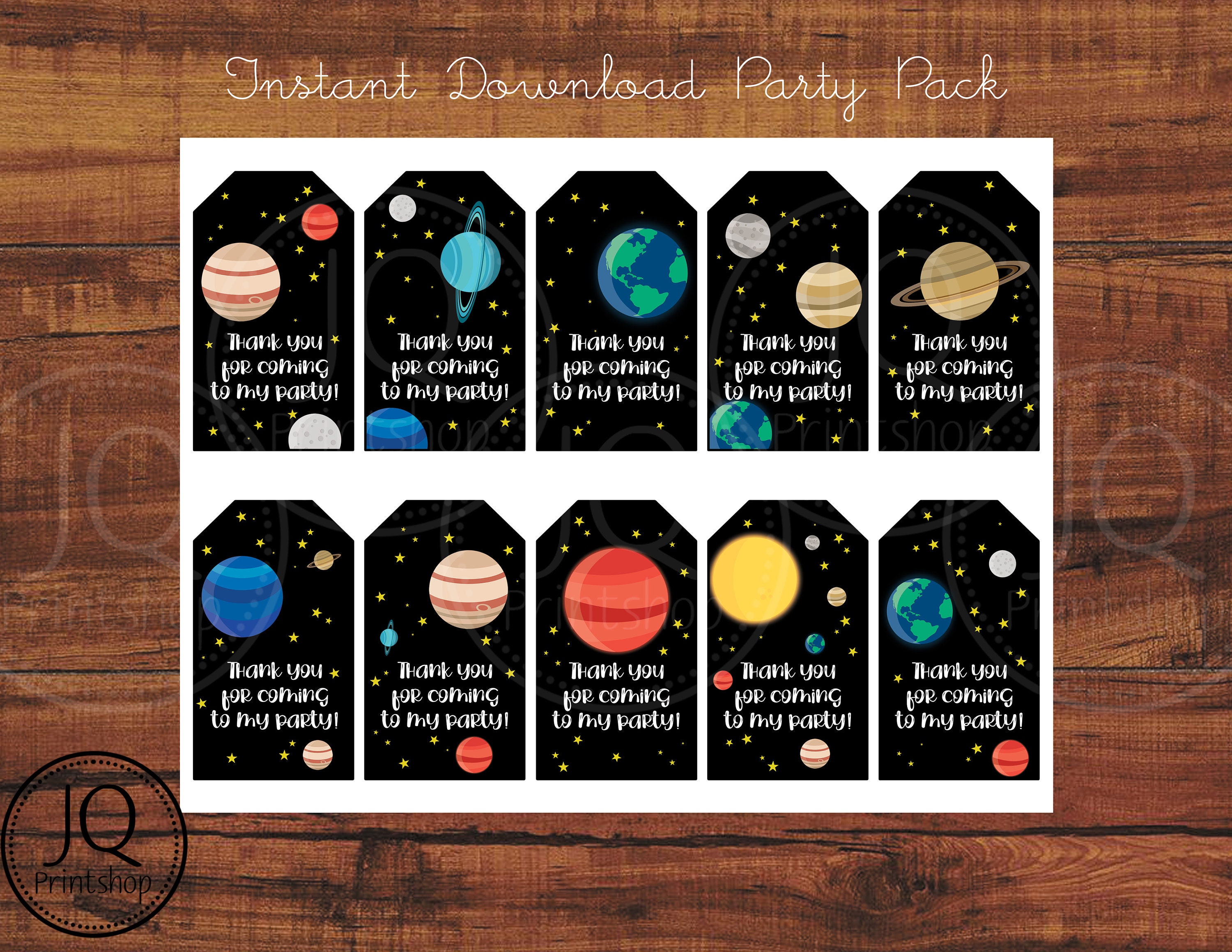 Paquete de fiesta del sistema solar impresible espacio - Etsy México