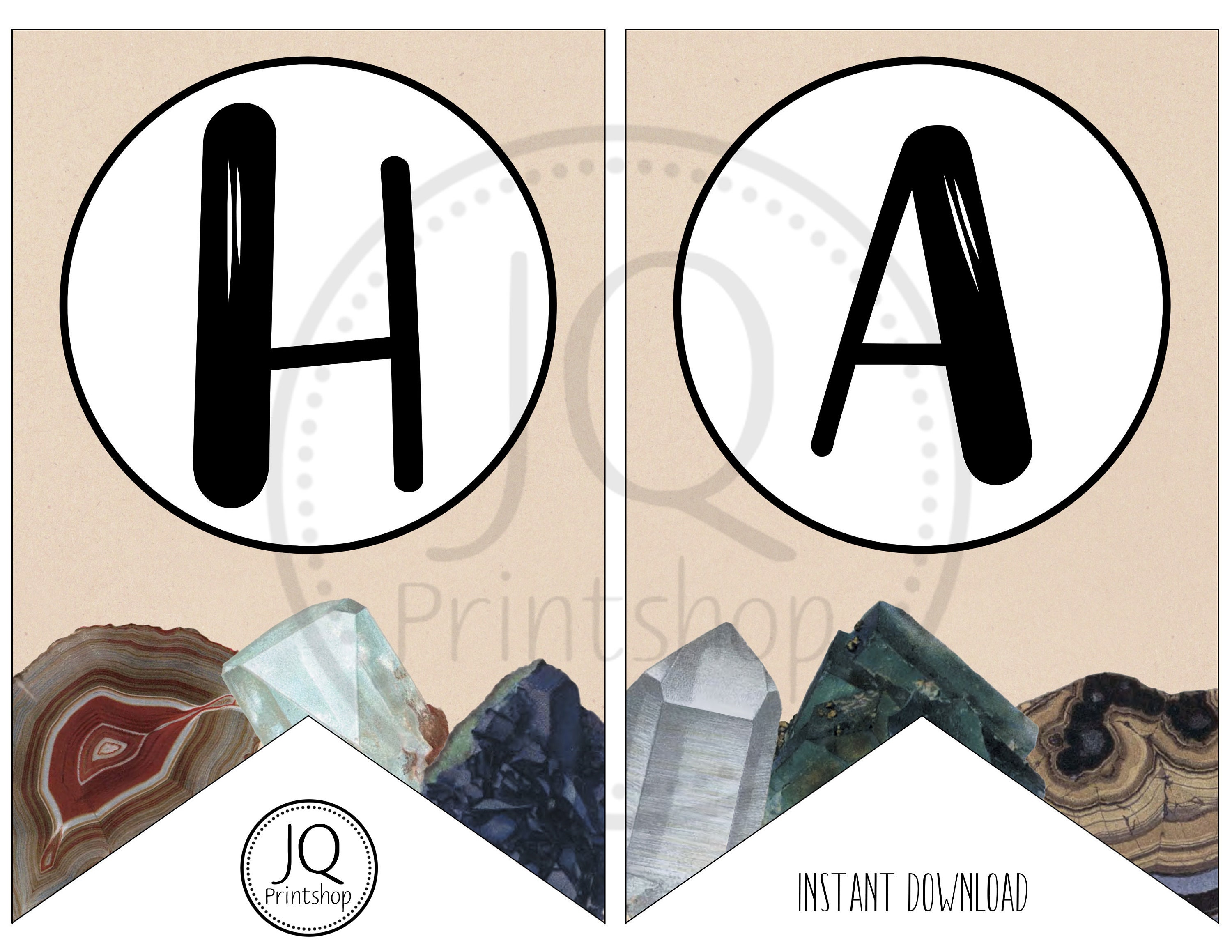 Printable Birthday Banner Happy Birthday Banner Rocks and - Etsy Canada