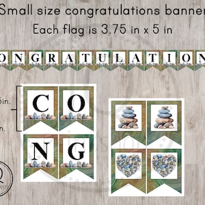 Printable Congratulations Banner Geology Theme River Rocks - Etsy