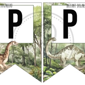 Printable, Dinosaur Theme Happy Birthday Banner, Dinosaur Birthday ...