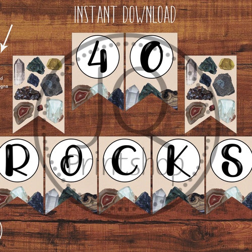 Printable Geology Theme Banner Geology Happy Birthday Banner - Etsy