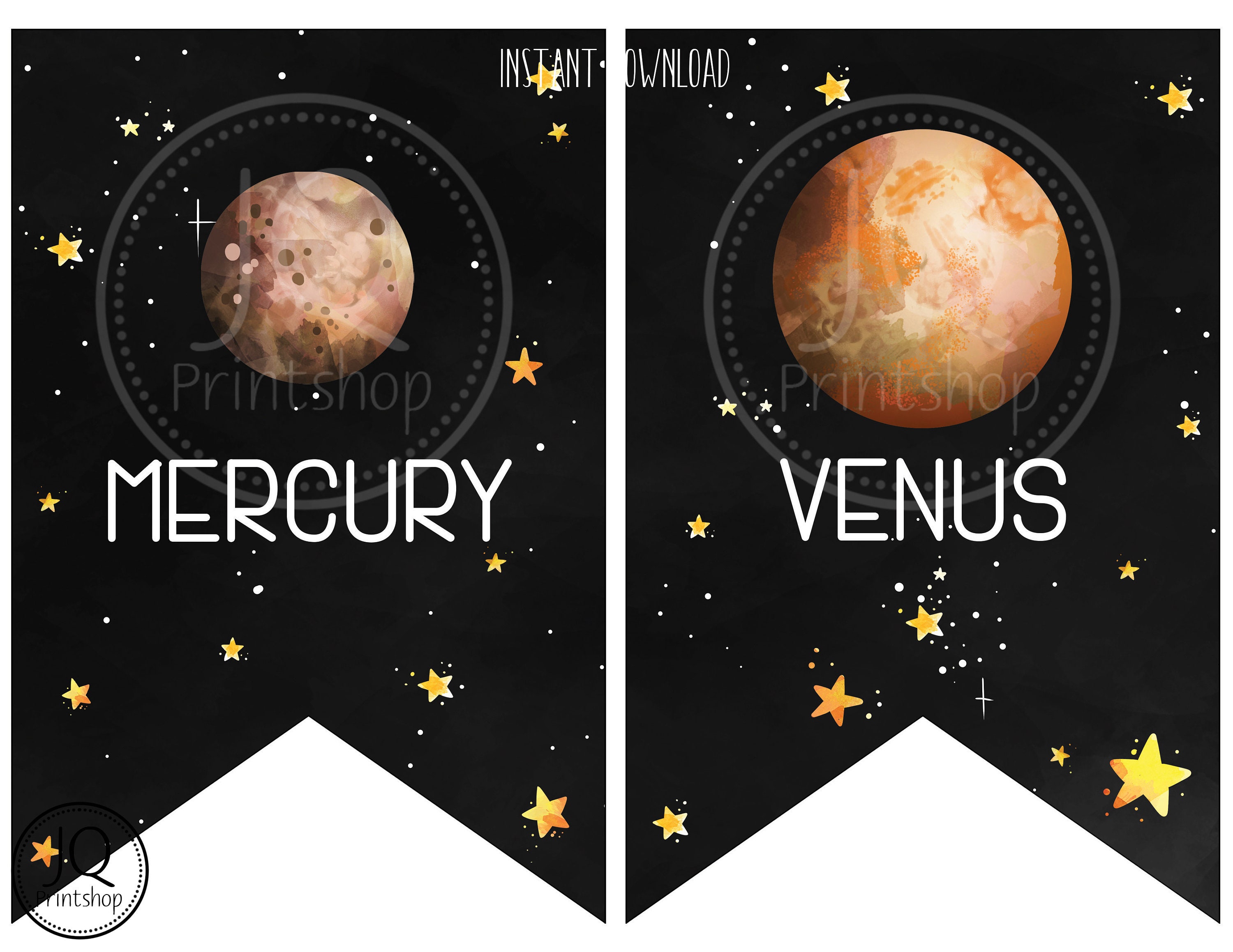 Printable Space Banner Space Theme Party Planet Banner | Etsy UK