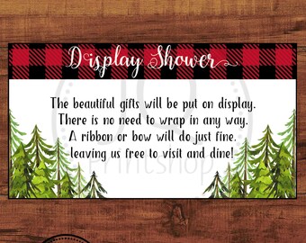 Display Shower Card Printable Template Bridal / Baby