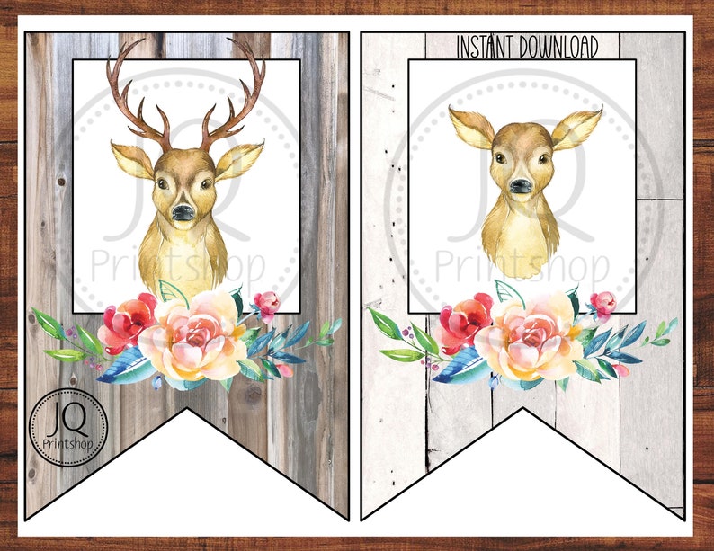 Printable Buck or Doe Banner Buck or Doe Baby Shower Gender - Etsy