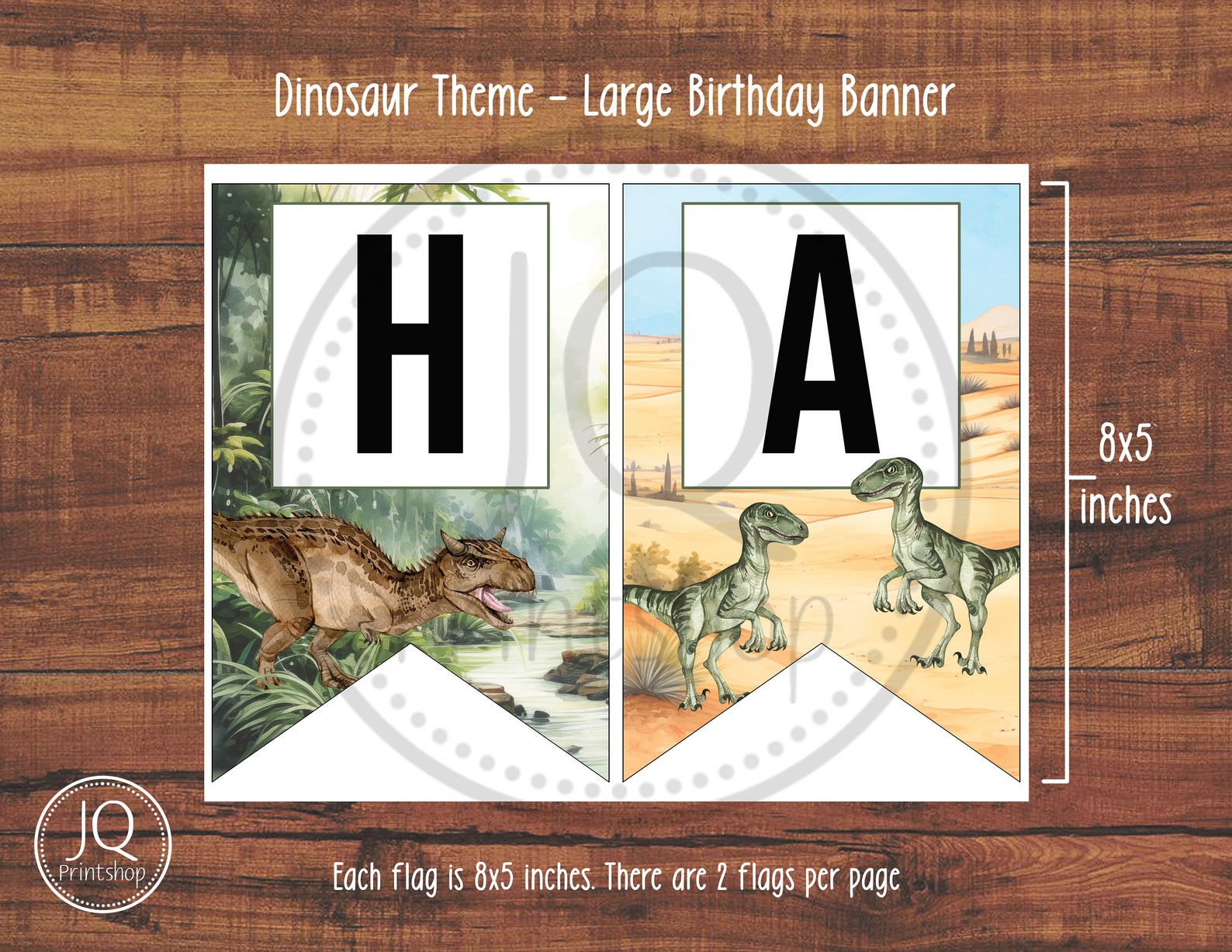 Printable, Dinosaur Theme Happy Birthday Banner, Dinosaur Birthday ...