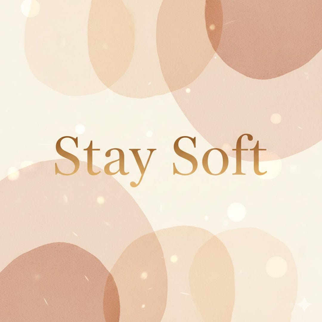 Stay Soft – Gentle Boho Watercolor Poster | Beige Pastel Calm Wall Art ...