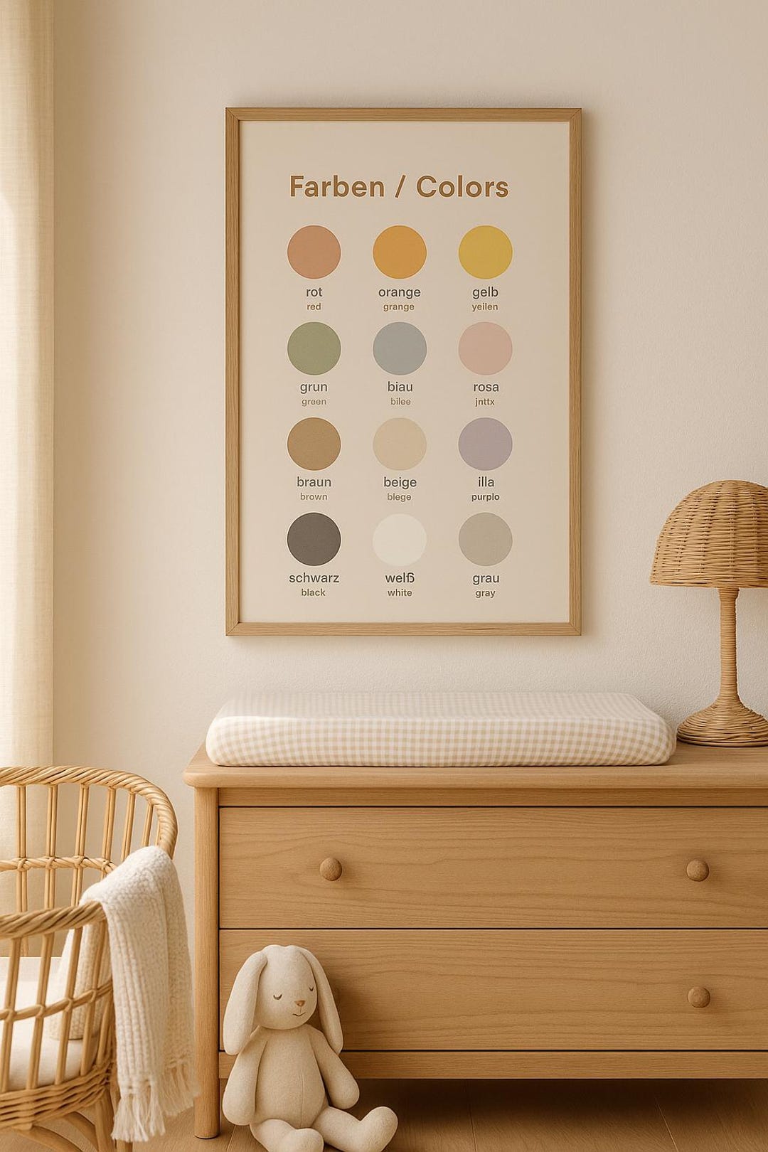 Boho Colors Learning Poster for Children | Montessori Color Theory ...