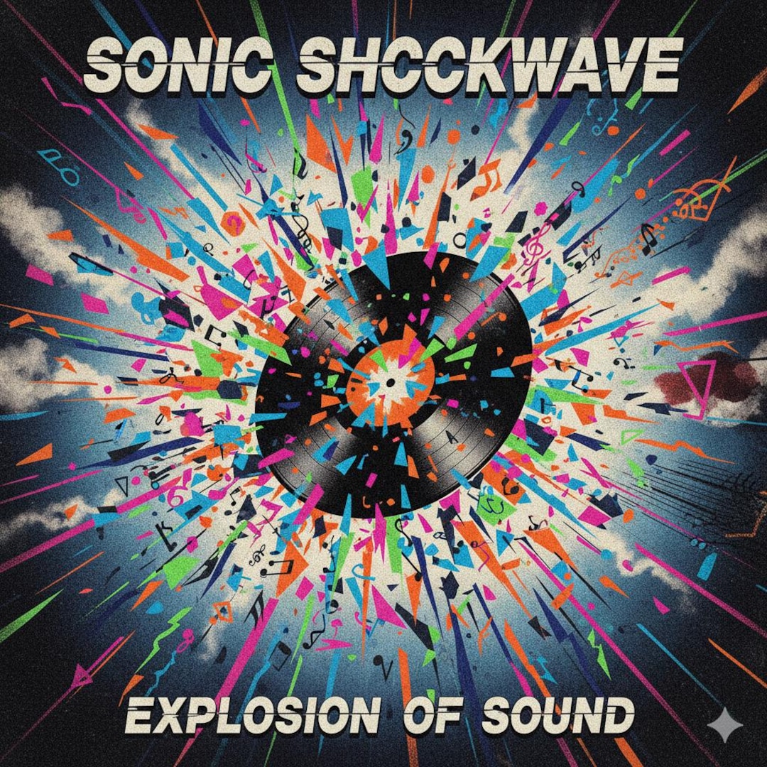 Sonic Shockwave – Explosion of Sound | Retro Vinyl Music Poster ...