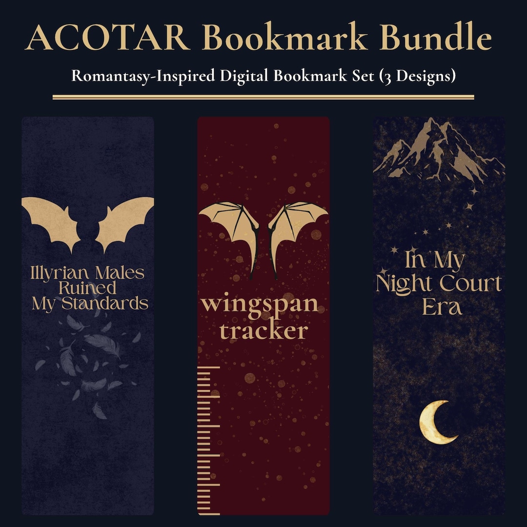 ACOTAR Bookmark Bundle | Night Court, Illyrian Males (digital Download ...