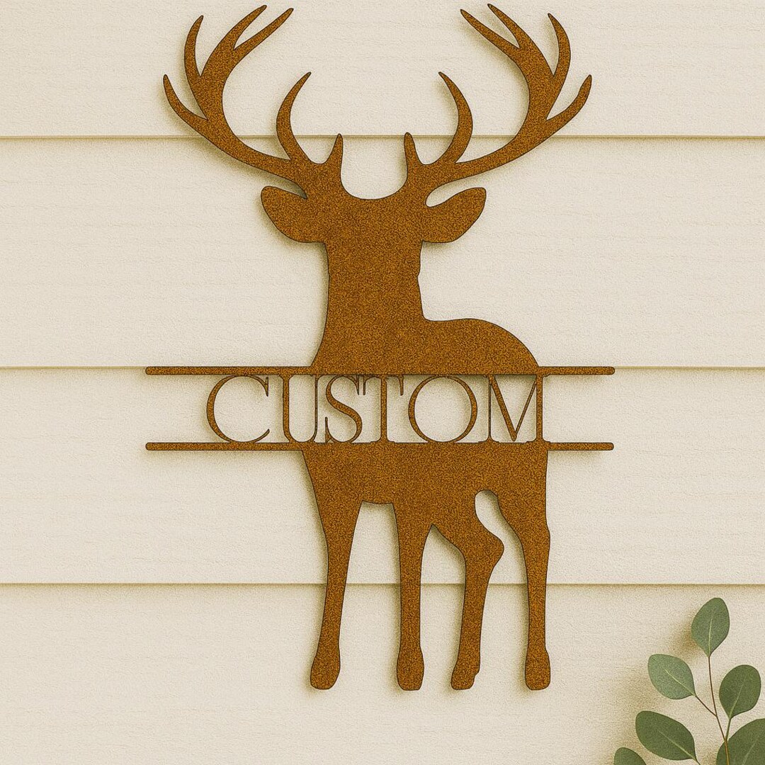 Personalized Deer Metal Sign | Custom Cabin or Hunting Lodge Decor ...