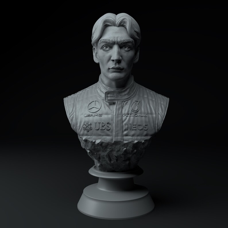 George Russell F1 Premium 3D Bust STL - Etsy
