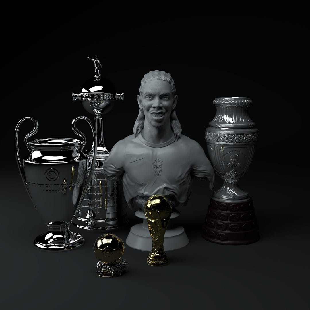 Ronaldinho Premium Trophy Diorama STL - Etsy