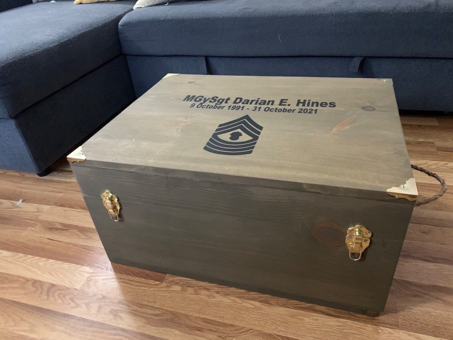 26 Military Chest With Flag Display and Shadow Box Tray 26x15 - Etsy