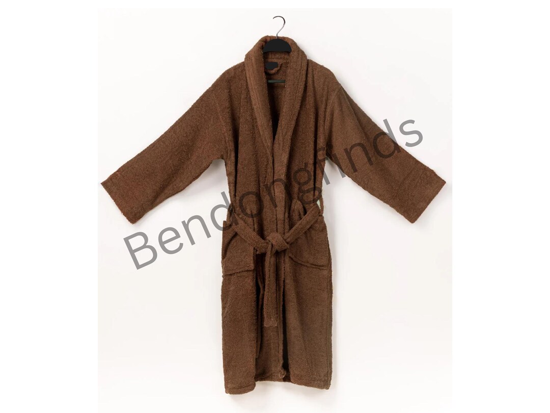 Brunette Terry Cloth Robe | 100% Combed Cotton Spa Bathrobe - Etsy